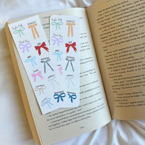 Eras Tour Inspired Bookmarks, Bow Bookmarks, Booktok, Taylor Swift ...