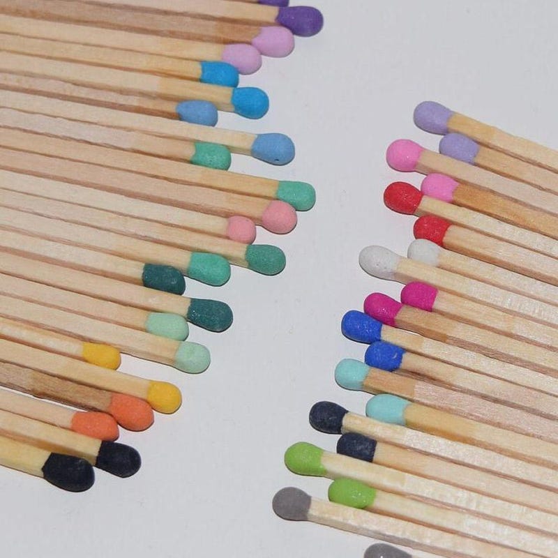 Coloured Matches - Etsy UK