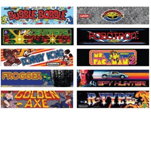 Retro Arcade Marquee Sign Print at Home - Top 20 Arcade Games (pac Man ...