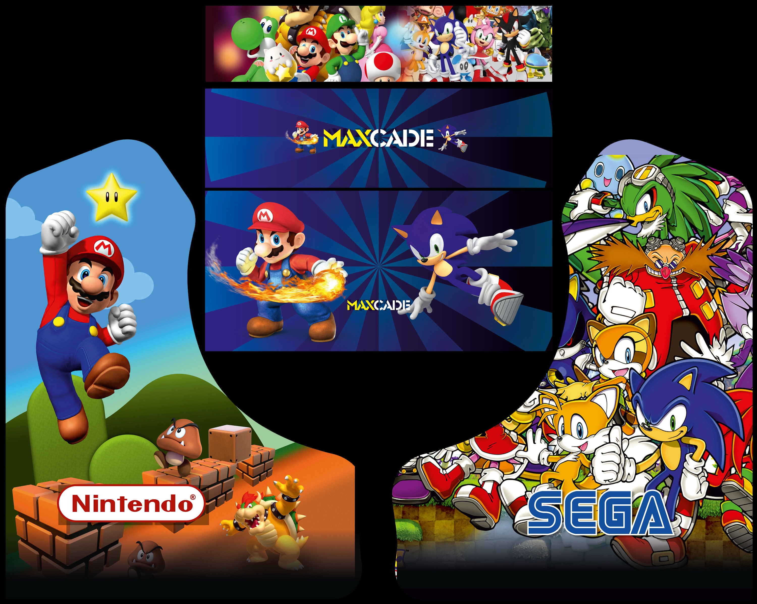 Home Build Bartop Arcade Graphics - SEGA Vs Nintendo Themed, Made to ... Home Build Bartop Arcade Graphics - SEGA Vs Nintendo Themed, Made to ...