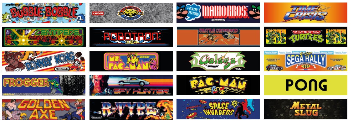 Retro Arcade Games List