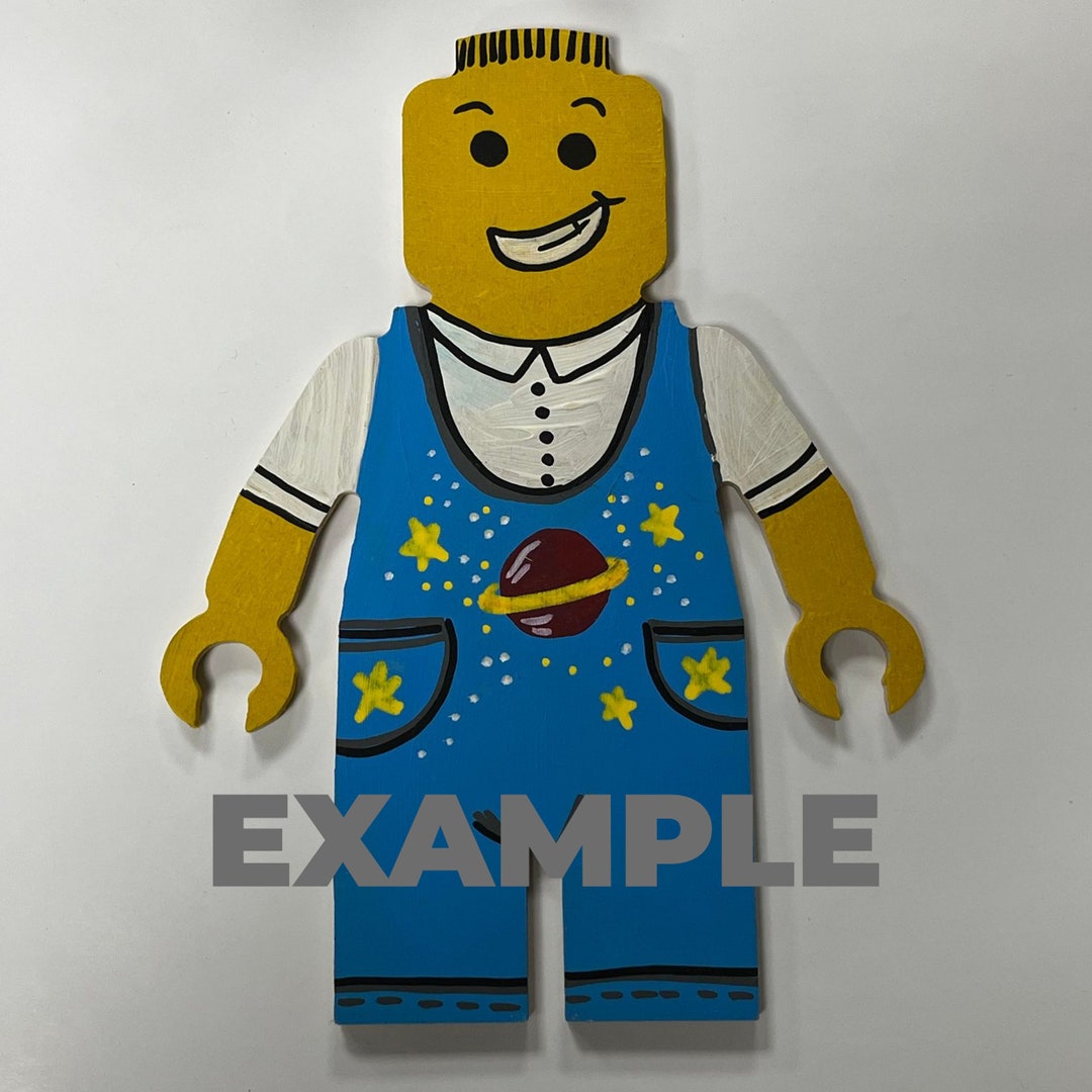 Brick Person (lego Style Mini Figure) Wooden Paint at Home Kit Made ...