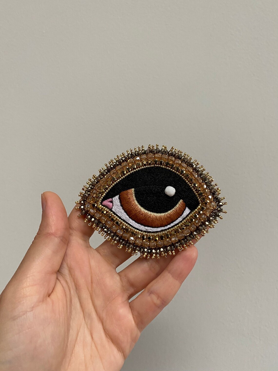 Big Evil Eye Brooch Nazar Brooch Protection Amulet Handmade - Etsy