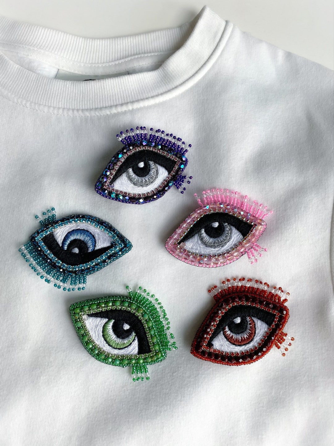 Evil Eye Brooch Nazar Brooch Protection Amulet Handmade Personalized ...