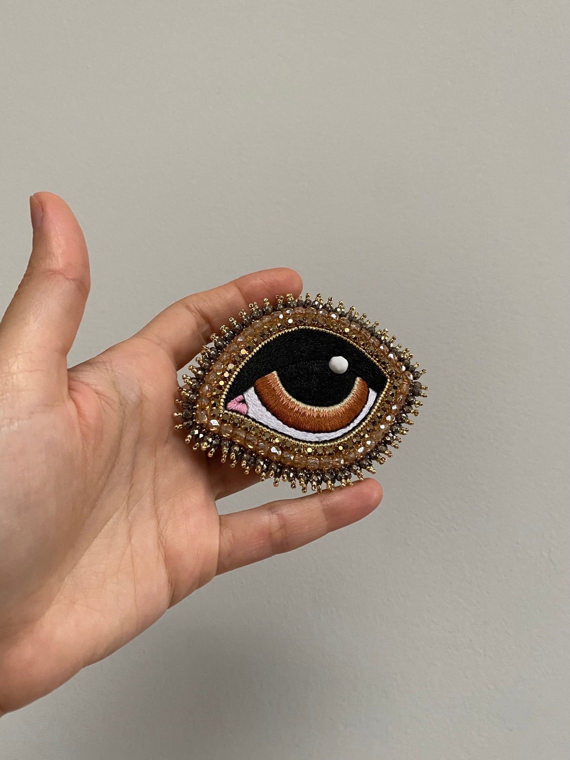 Big Evil Eye Brooch Nazar Brooch Protection Amulet Handmade ...