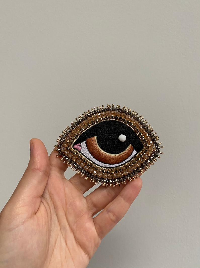 Big Evil Eye Brooch Nazar Brooch Protection Amulet Handmade ...