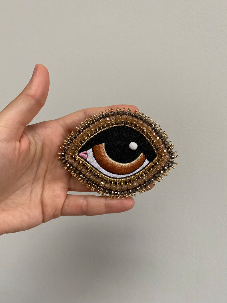 Big Evil Eye Brooch Nazar Brooch Protection Amulet Handmade ...