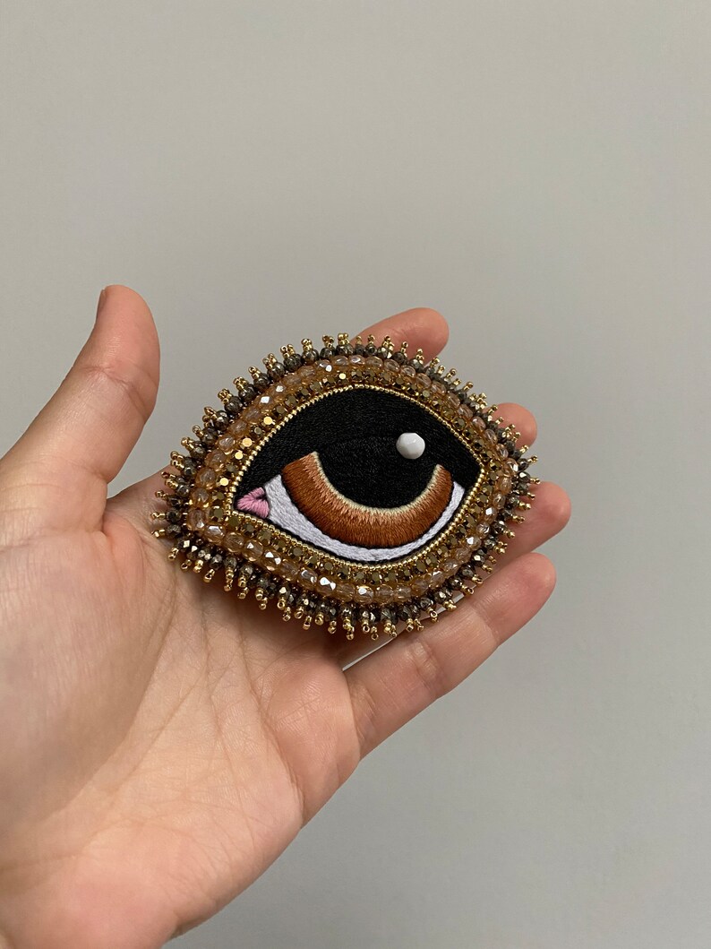 Big Evil Eye Brooch Nazar Brooch Protection Amulet Handmade ...