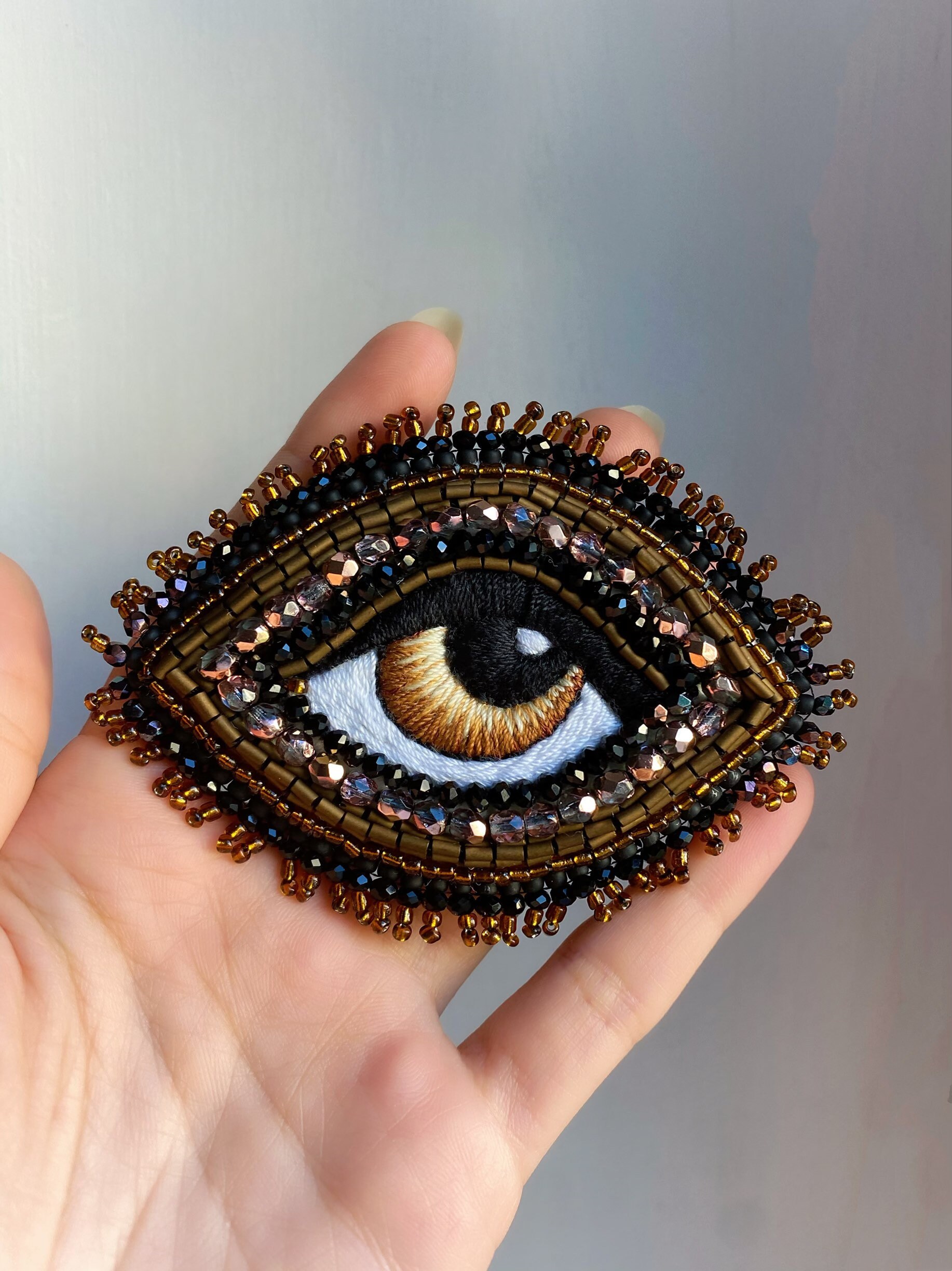 Evil Eye Brooch Nazar Brooch Protection Amulet Handmade - Etsy