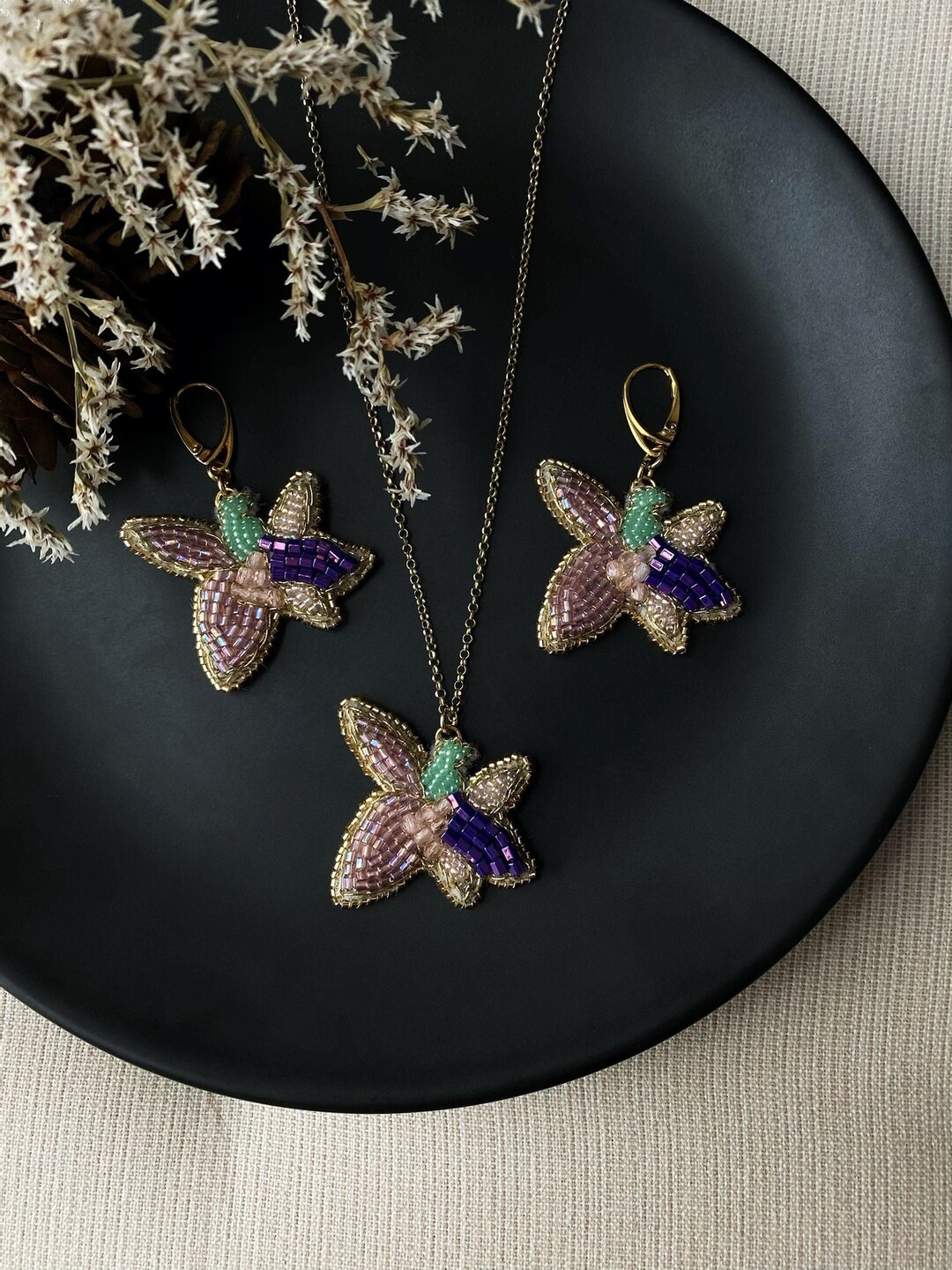 Silver Khari Bulbul Jewelry Set Necklace Earrings Symbol Flower Jewelry ...