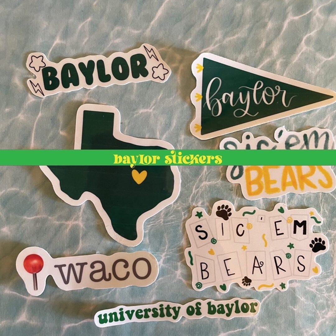 Baylor Sticker Pack L Sticker Pack L Baylor Stickers - Etsy