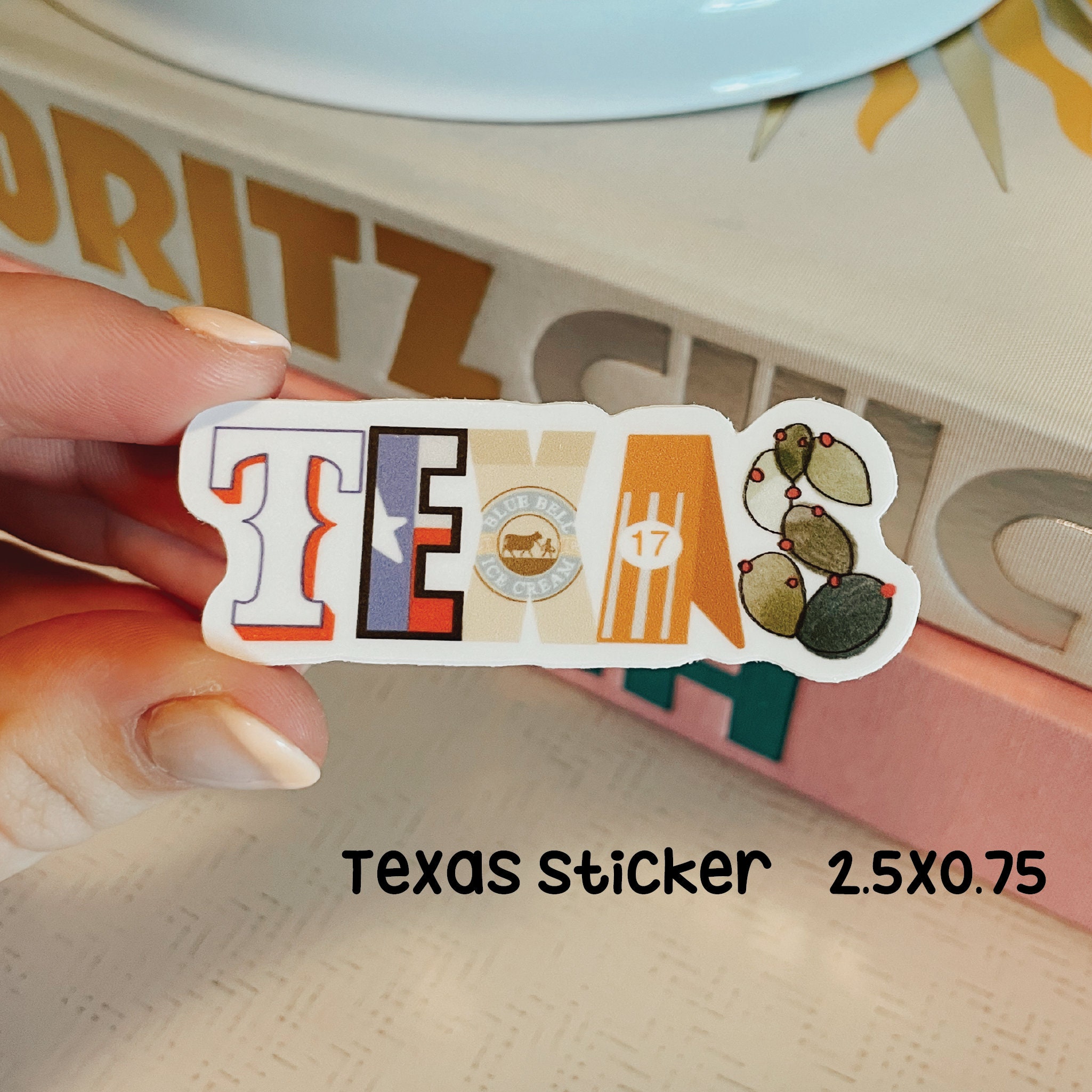 Adhesivo de Texas l sobre adhesivo de Texas l adhesivo - Etsy España