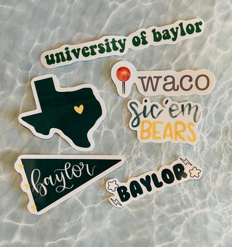 Baylor Sticker Pack L Sticker Pack L Baylor Stickers | Etsy