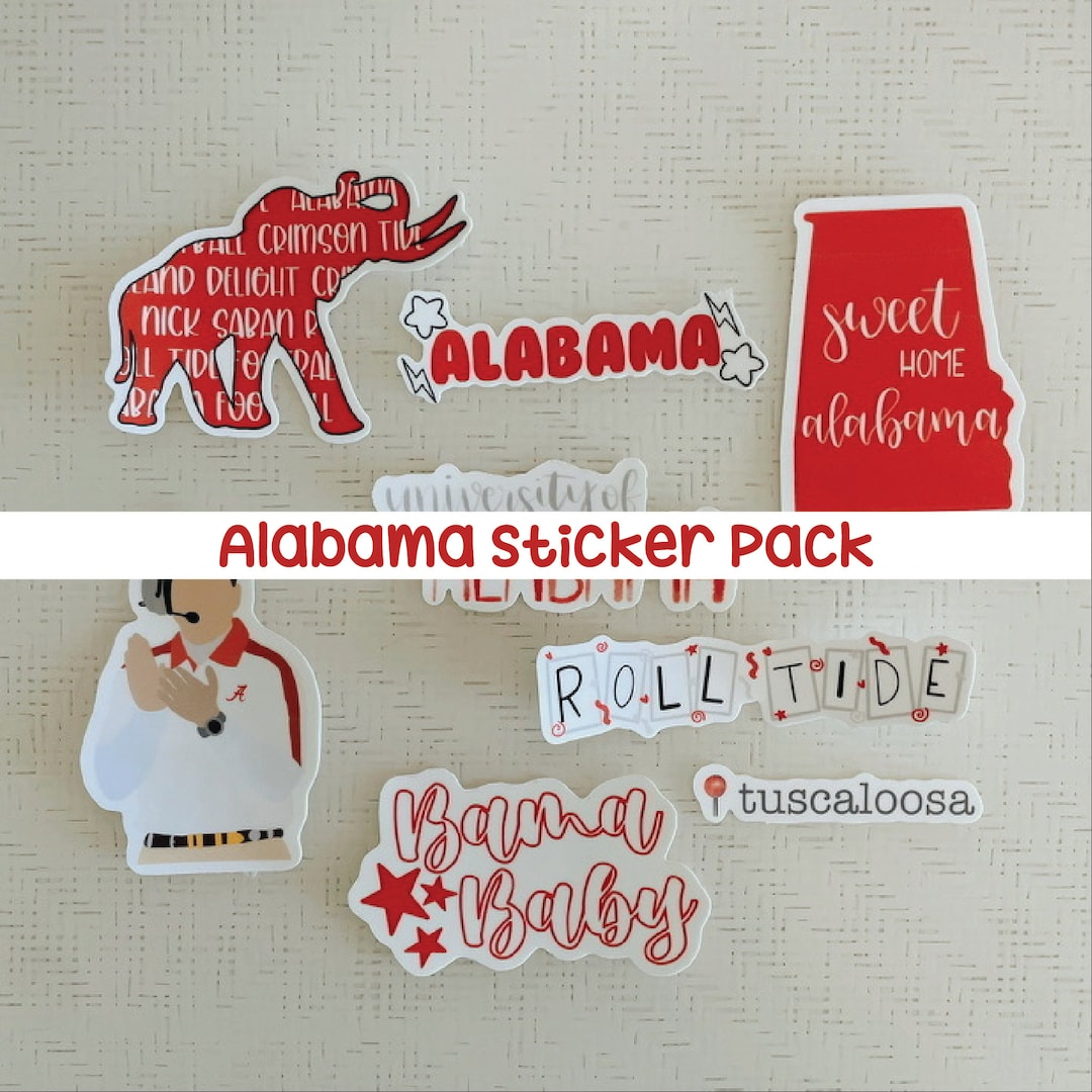 Alabama Sticker Pack L Alabama Sticker L Stickers - Etsy