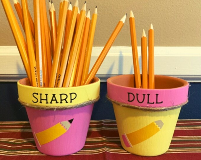 Sharp and Dull Pencil Holders School Pencil Holders Teaching | Etsy