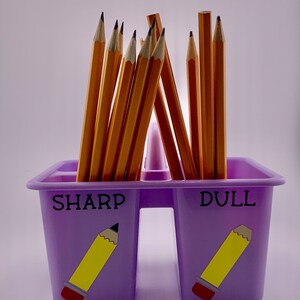 Sharp and Dull Pencil Holders, School Pencil Holders, Teaching ...
