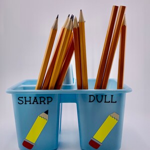 Sharp and Dull Pencil Holders, School Pencil Holders, Teaching ...