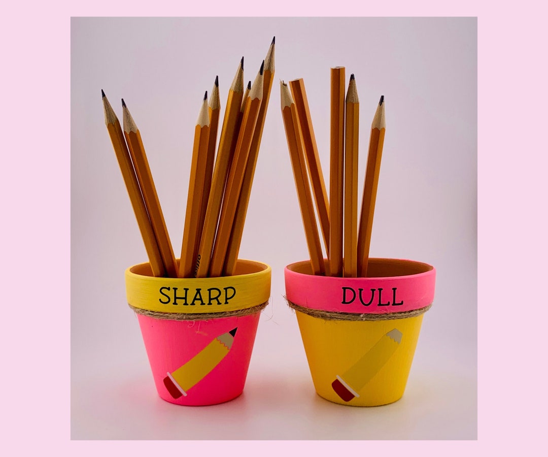 Sharp and Dull Pencil Holders, School Pencil Holders, Teaching ...