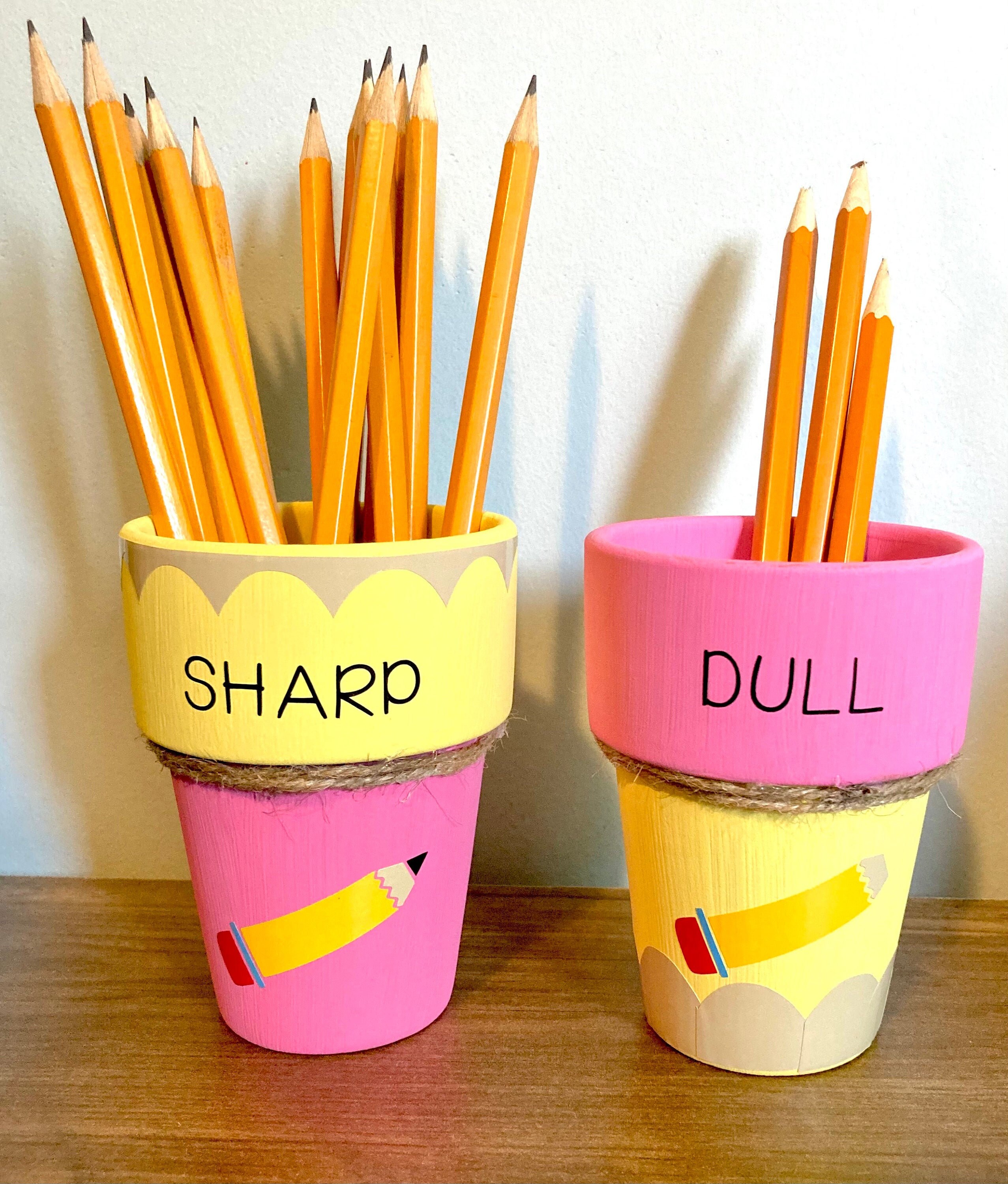 Sharp and Dull Pencil Holders School Pencil Holders Teaching | Etsy
