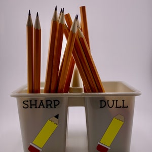 Sharp and Dull Pencil Holders, School Pencil Holders, Teaching ...