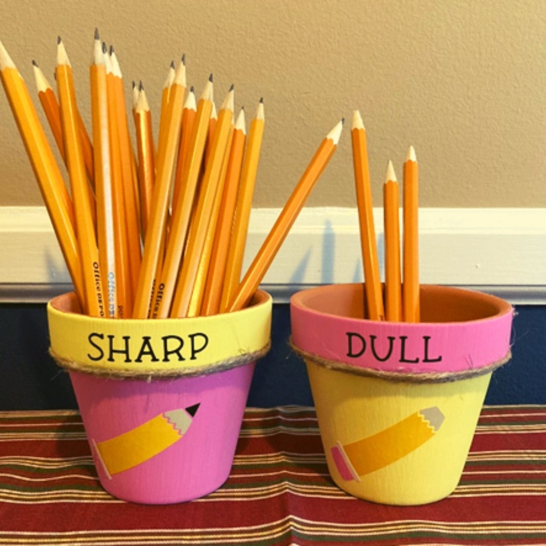 Sharp and Dull Pencil Holders School Pencil Holders Teaching - Etsy