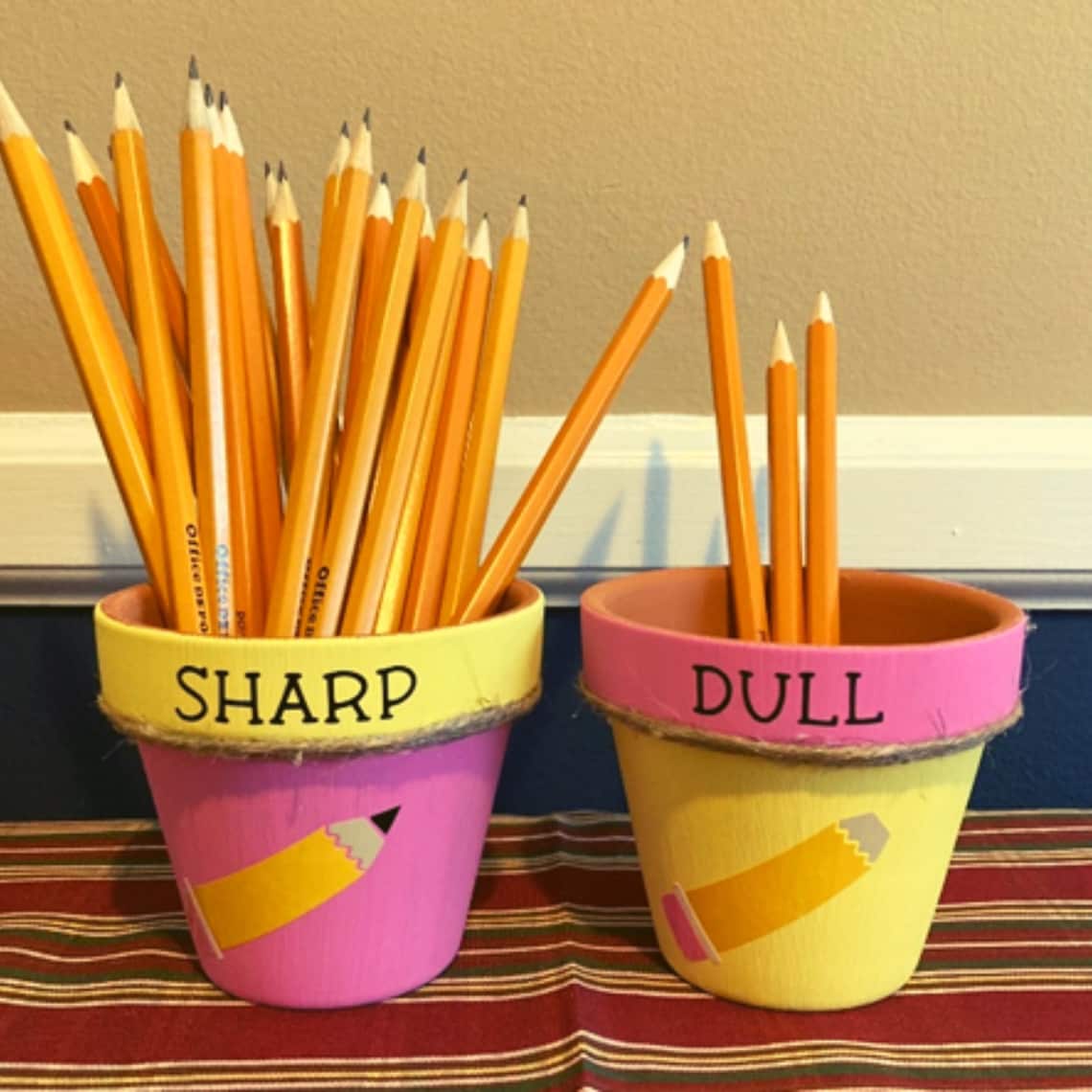 Sharp and Dull Pencil Holders School Pencil Holders Teaching - Etsy