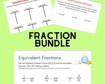 Greatest Common Factor and Least Common Multiple Math BUNDLE - Etsy