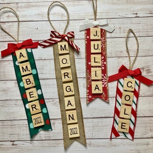 Personalized Scrabble Ornament for Christmas Custom Scrabble Ornaments ...