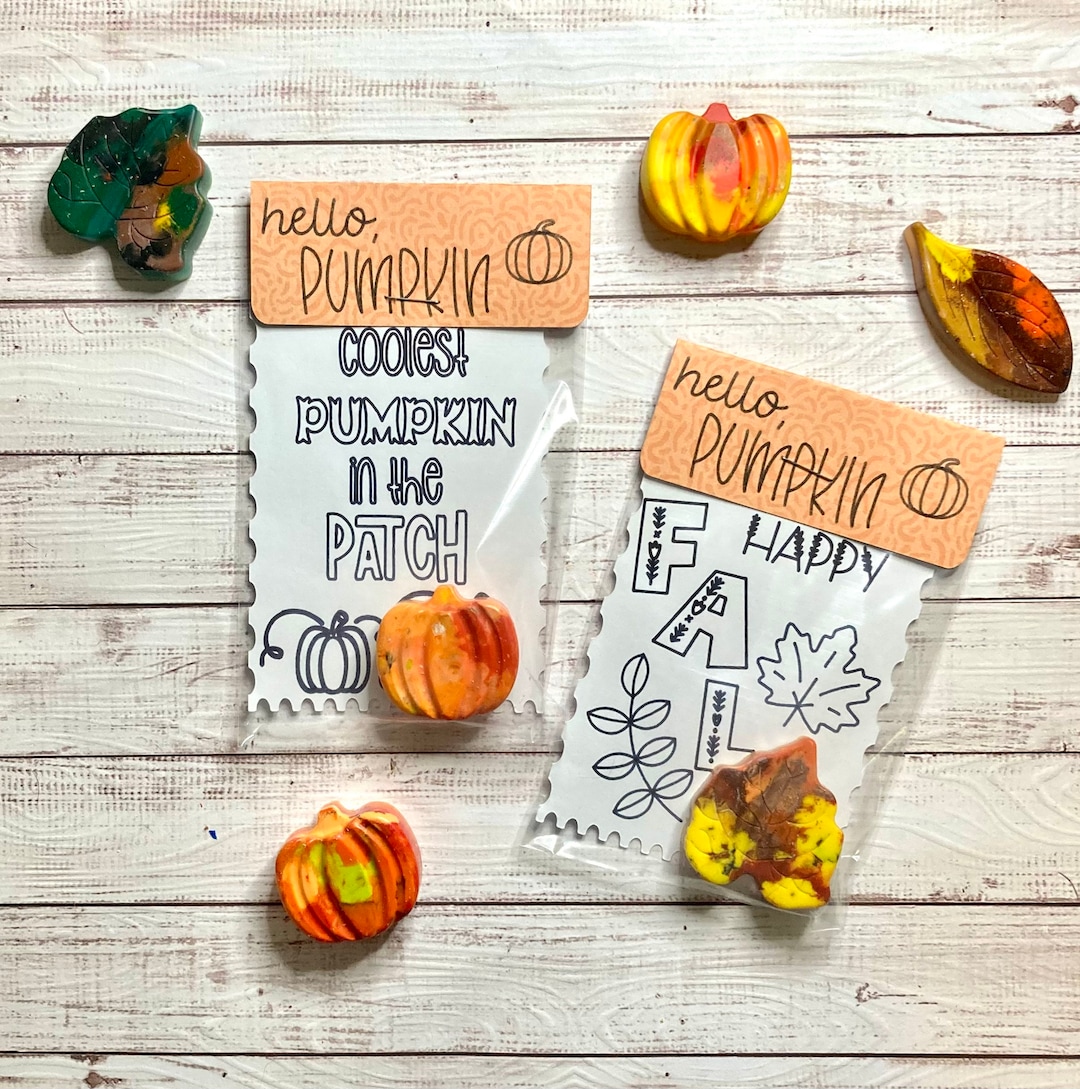 Fall Crayon Party Favor, Kid's Halloween Party Favor With Crayon, Non ...