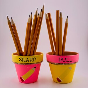 Sharp and Dull Pencil Holders, School Pencil Holders, Teaching ...