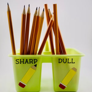 Sharp and Dull Pencil Holders, School Pencil Holders, Teaching ...