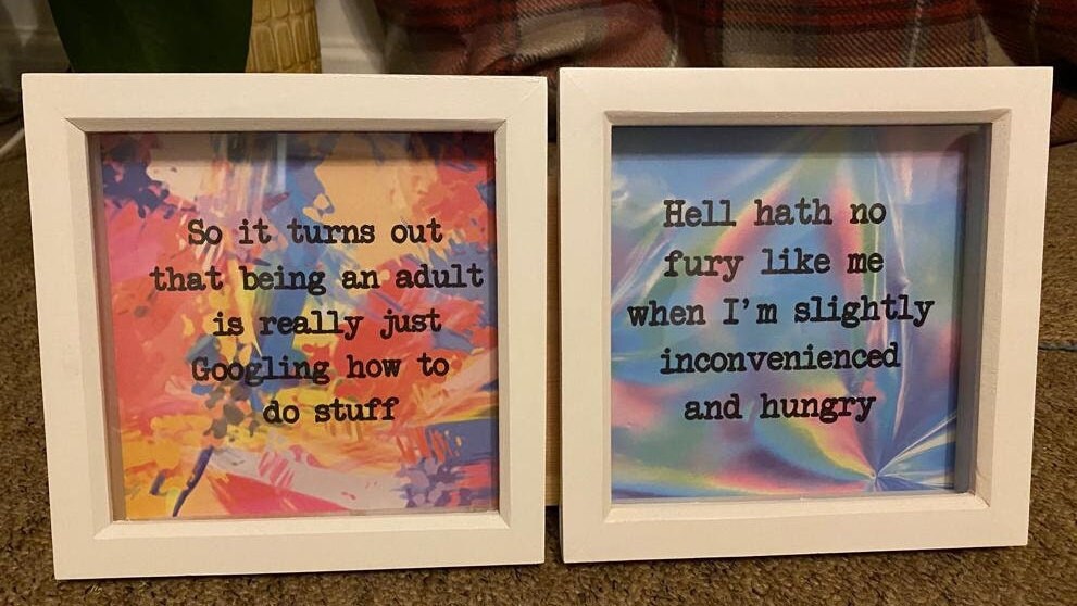 Funny and Inspirational Quotes and Art in Frames the Perfect - Etsy