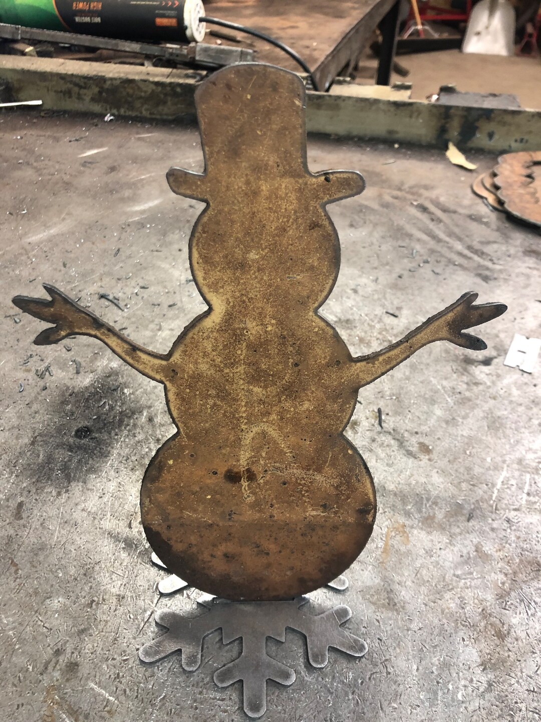Rusty the Snowman on Snowflake Base - Etsy