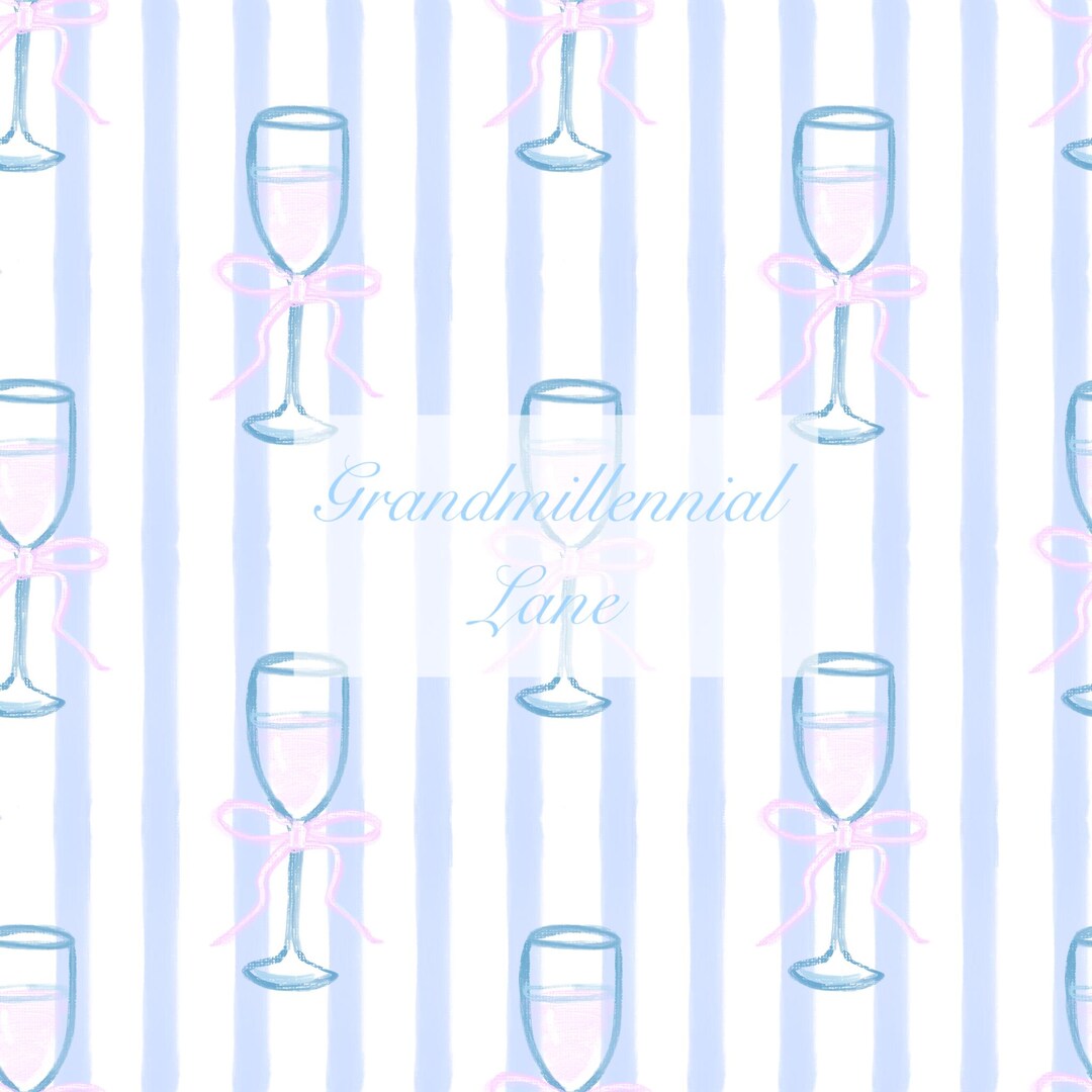 Wine Grandmillennial Background Seamless Pattern - Etsy