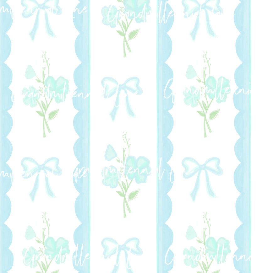 Blue and Pretty Grandmillennial Seamless Pattern, Grandmillenial ...