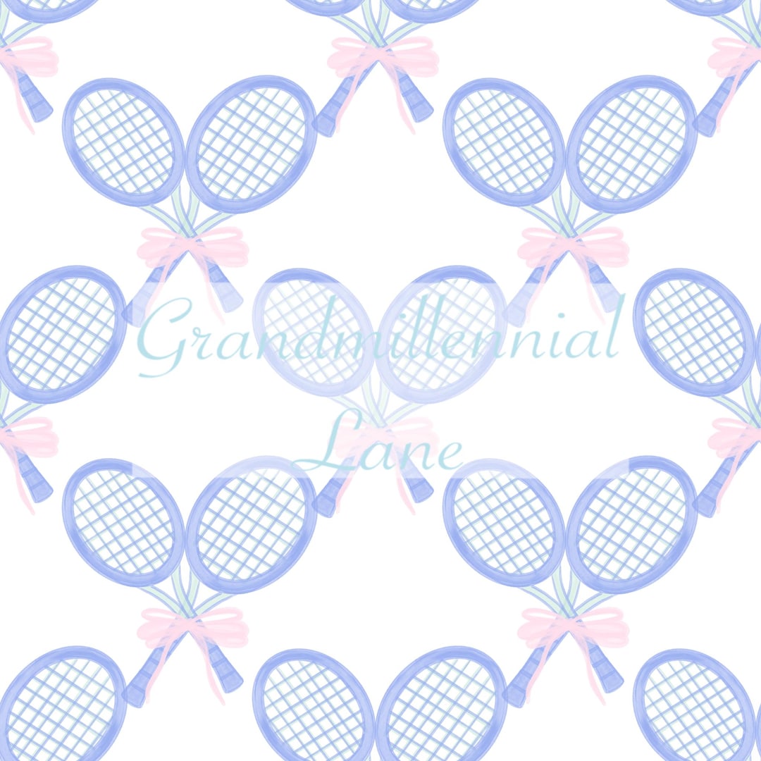 Tennis Preppy Grandmillennial Pastel Scallop Seamless Pattern - Etsy