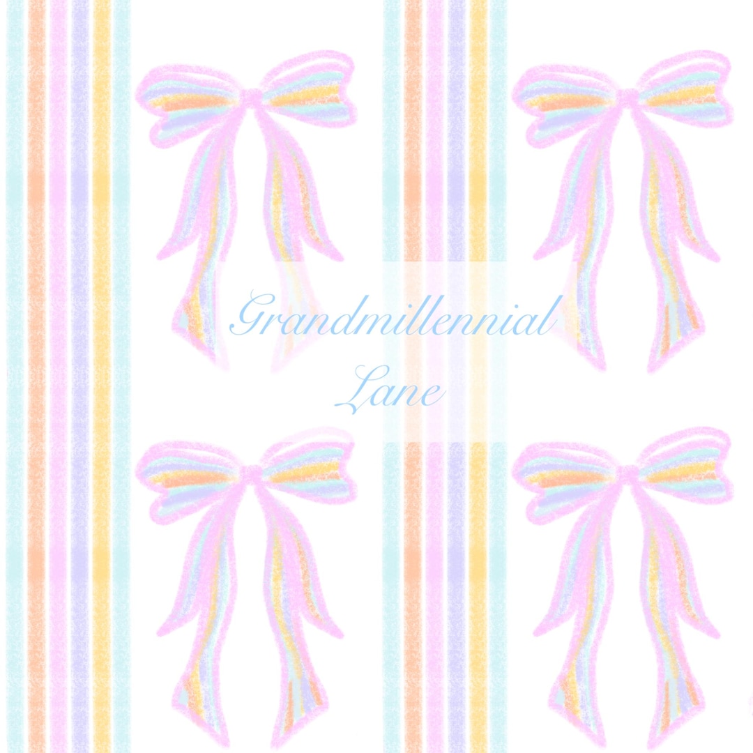 Boho Bows Grandmillennial Spring Seamless Pattern - Etsy