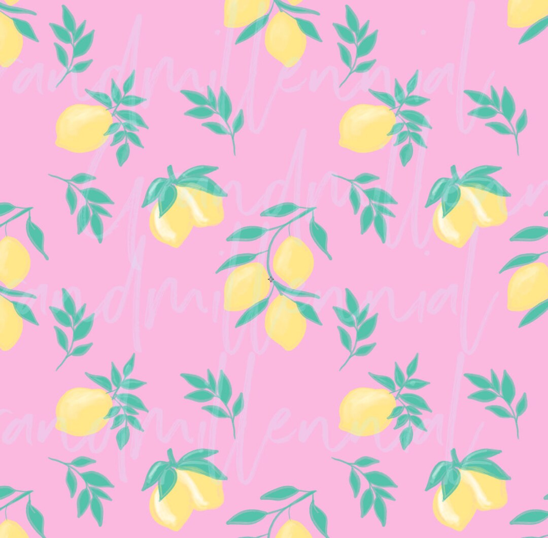 Pink Lemon Pattern Seamless, Lemons, Italy - Etsy