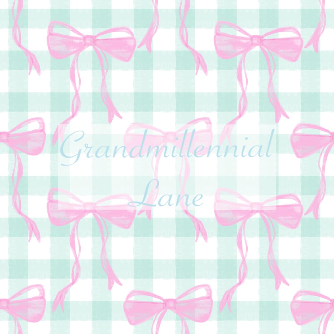 Preppy Gingham Grandmillennial Pastel Scallop Seamless Pattern - Etsy