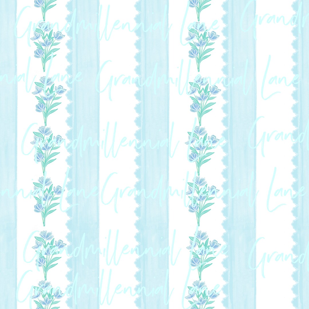 Scalloped Edge Pattern With Flowers - Etsy