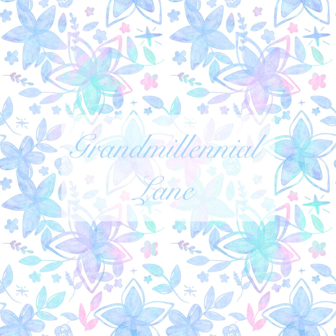 Watercolor Grandmillennial Background Seamless Pattern - Etsy