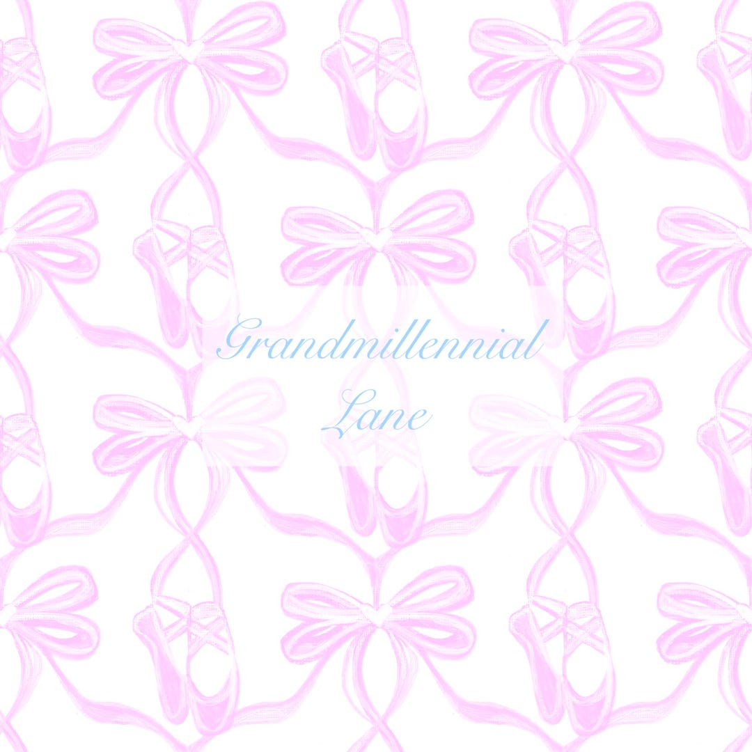 Ballerina Grandmillennial Background Seamless Pattern - Etsy
