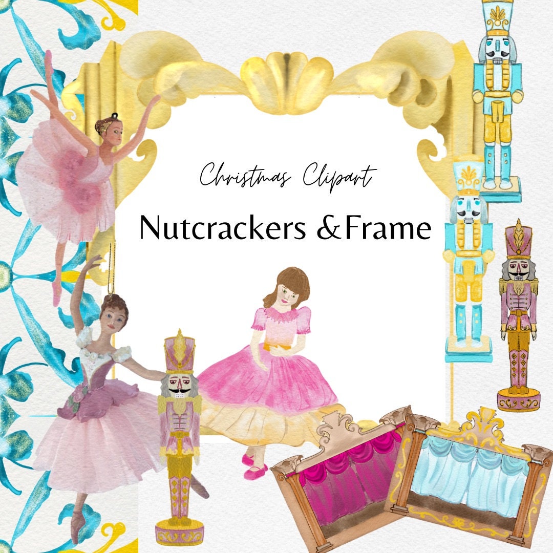 Golden Nutcracker Clipart, Watercolor Nutcracker Graphic PNG, Fairy Tale Illustration ,christmas ...