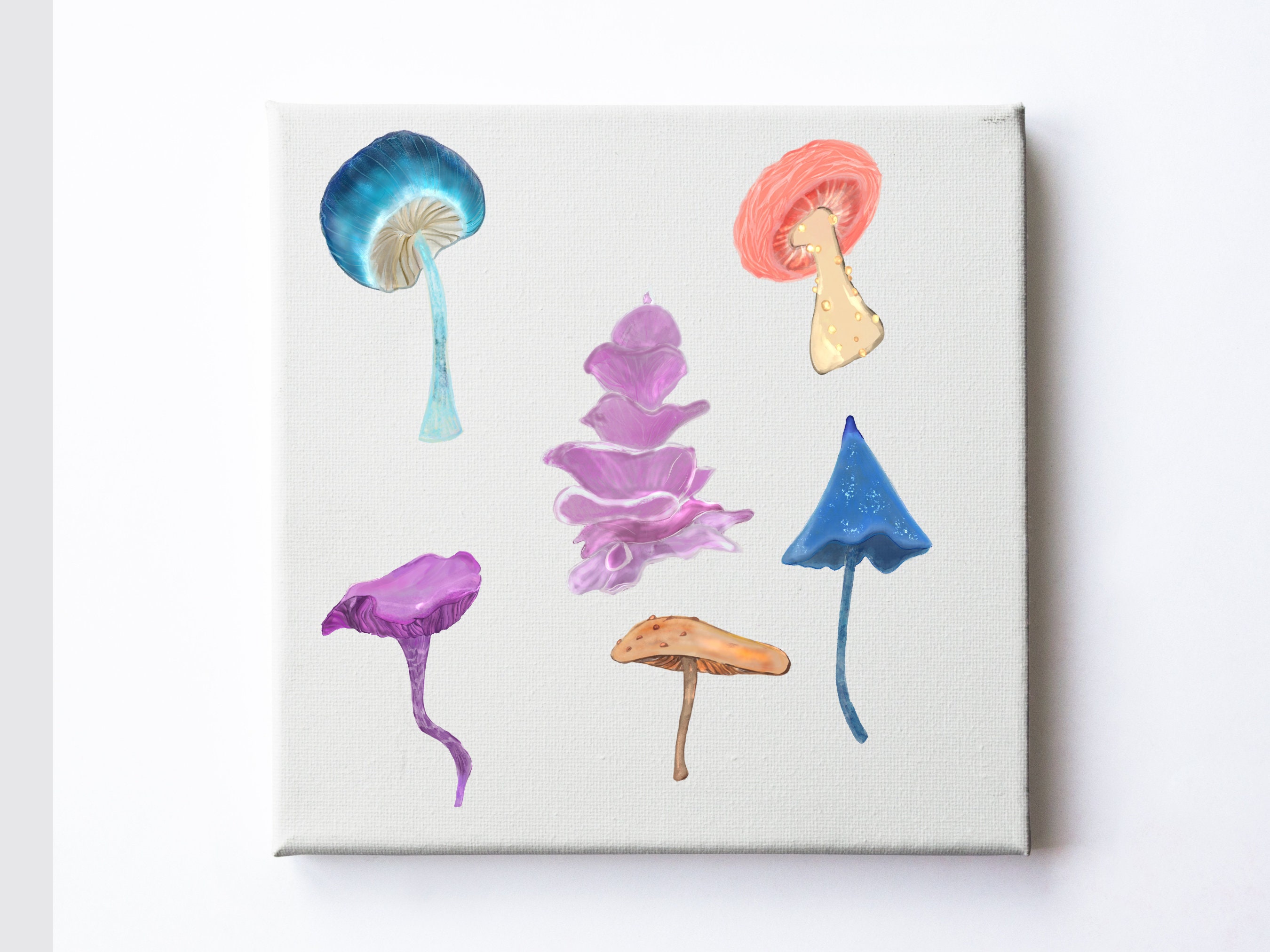 Colorful Mushroom Clipart, Fall Fungus PNG, Toadstool Illustration ...