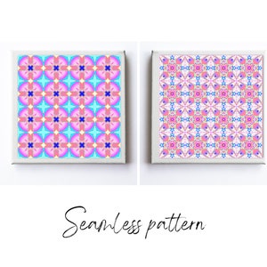 Colorful Seamless Digital Paper ,vintage Scrapbooking , Retro Wallpaper ...