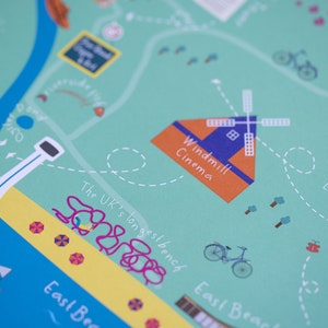 Littlehampton Print - Illustrated Map - Etsy
