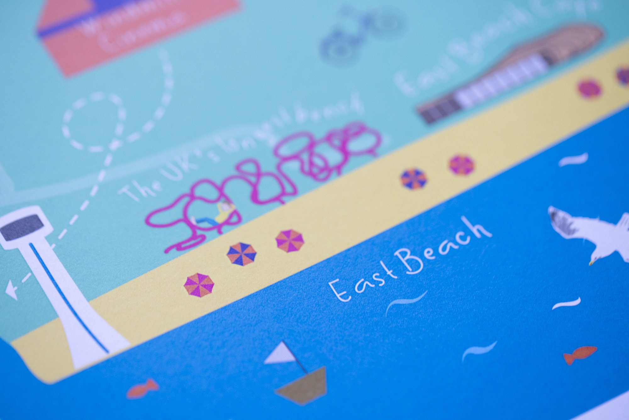 Littlehampton Print - Illustrated Map - Etsy UK