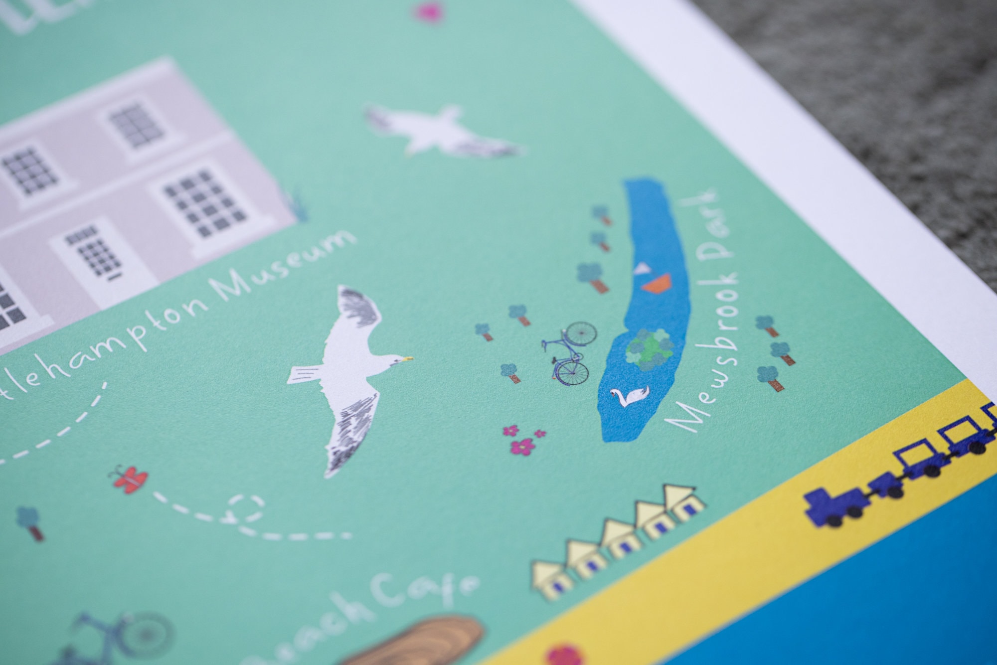 Littlehampton Print - Illustrated Map - Etsy UK