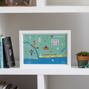 Littlehampton Print - Illustrated Map - Etsy
