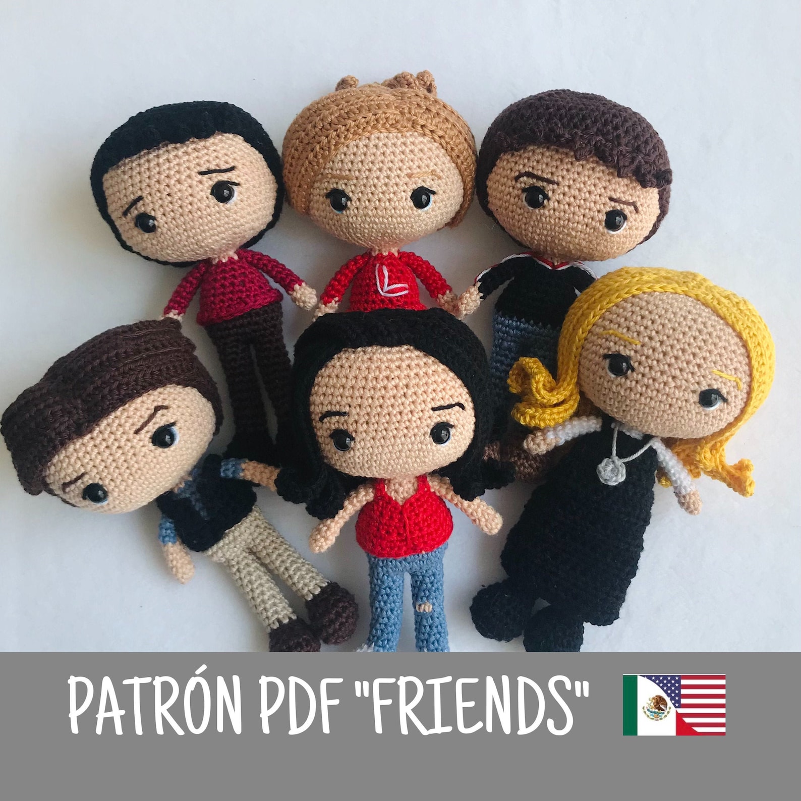 Crochet // “Friends” Patrón Amigurumi / Amigurumi Pattern, Patrón PDF ...